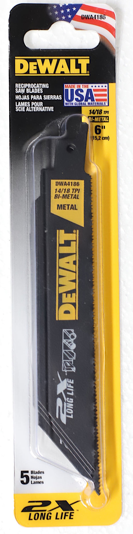 Hojas para sierra recíproca de 6" - DeWALT de 5 piezas (DWA4186) — Home ...