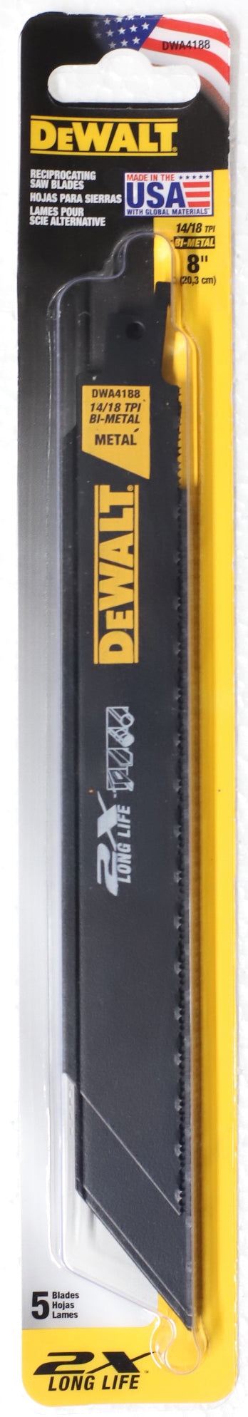 Hojas para sierra recíproca de 8" (5 piezas) - DeWALT (DWA4188) — Home ...