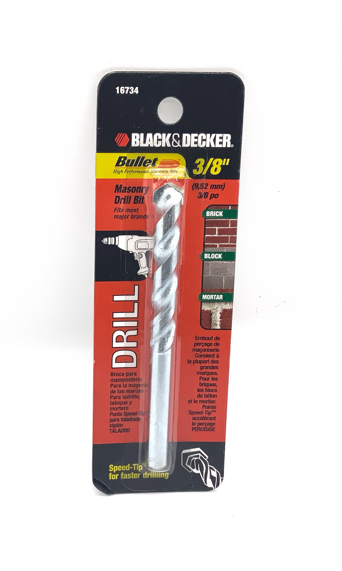 3/8” MASONRY DRILL BIT - BLACK & DECKER (16734) — Home Store
