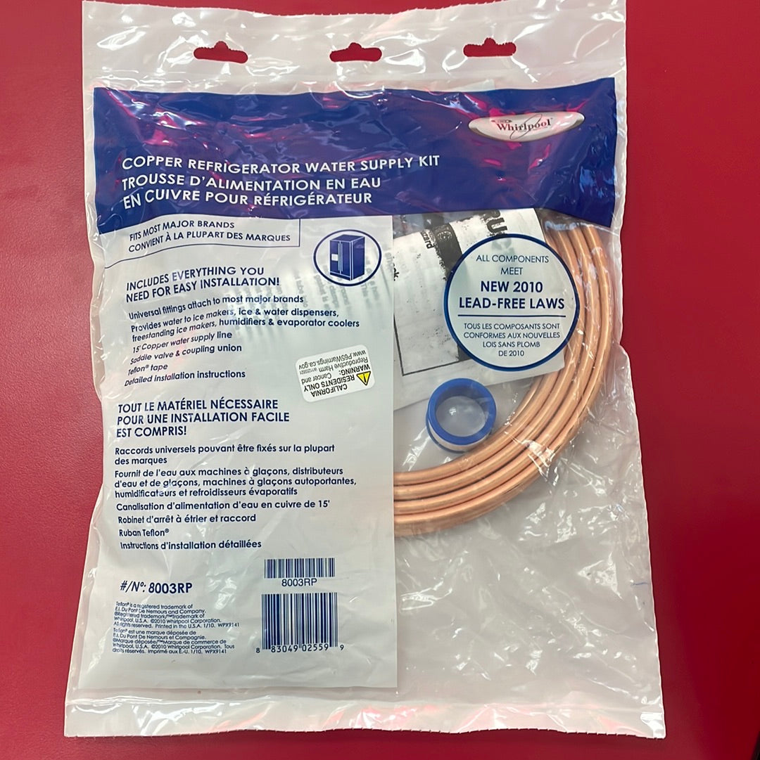 Copper Refrigerator Water Supply Kit - Whirlpool — Home Store